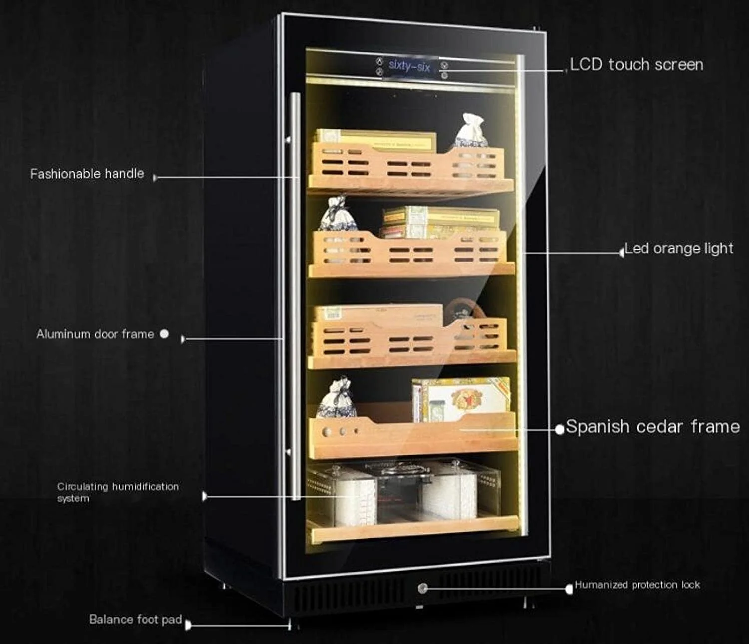 Nuelead Undercounter Cigar Refrigerator Compressor Cooling Cigar ...