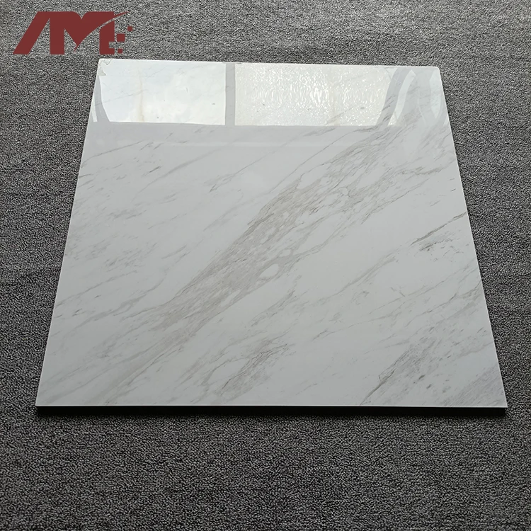 White Marble Look Granite Texture Glazed Porcelain Floor Tile - Modern ...