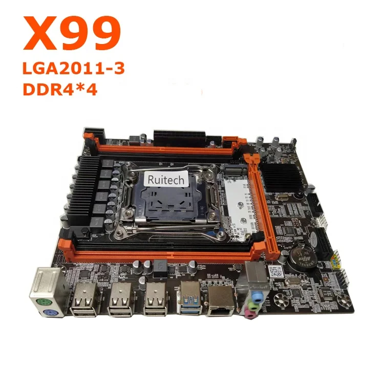 X99 D4 Motherboard LGA 2011 V3, 4 DDR4 Memory Slots, Supports Xeon E5 ...