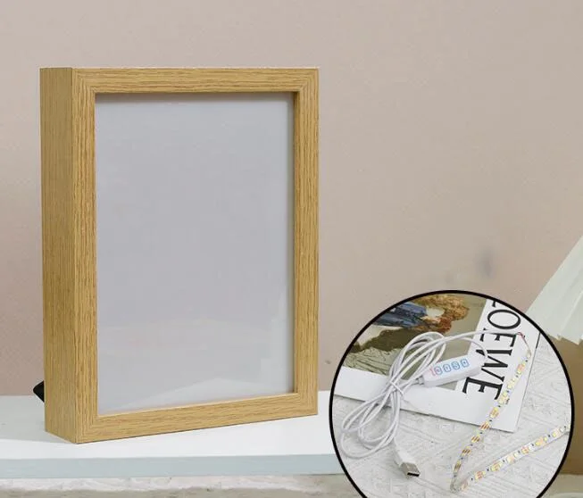 Modern Acrylic Photo Frame LED Desk Light for Home Decor, OEM