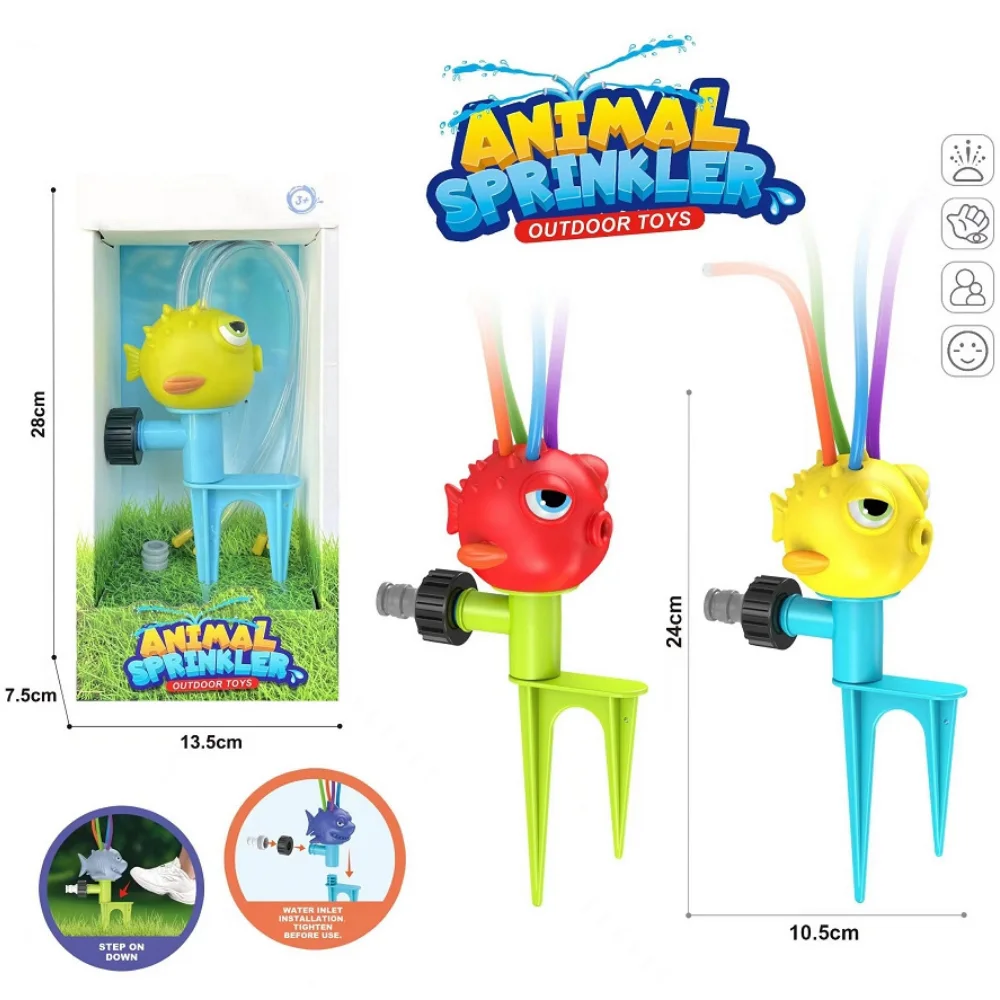 Kids Water Sprinklers Outdoor Summer Toys Fish Animal Shape Water ...