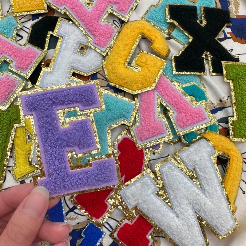 Factory Custom Hot Letter Iron On Clothing Chenille Patches Letters ...