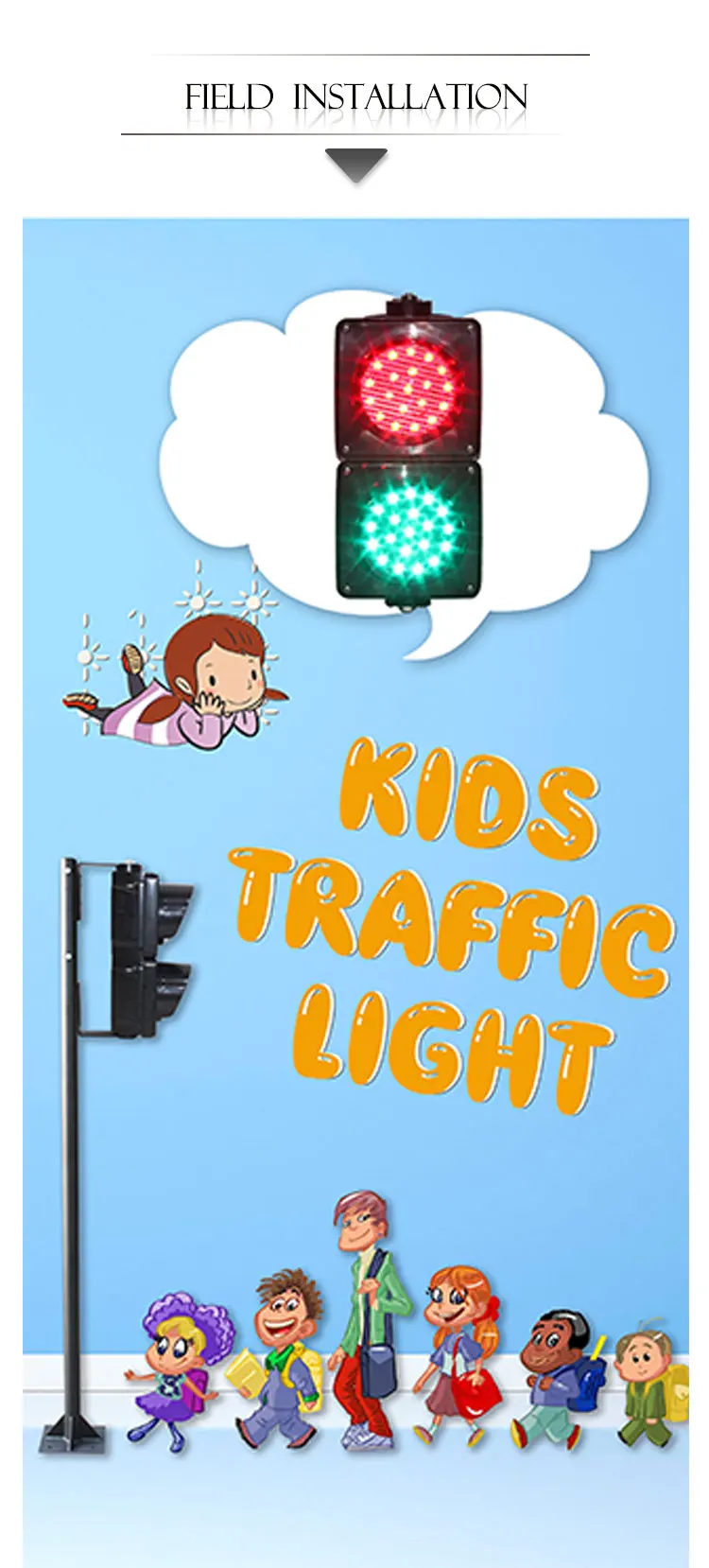 100mm 8 Inches Traffic Light Signal Light Children's Toy Remote Control ...