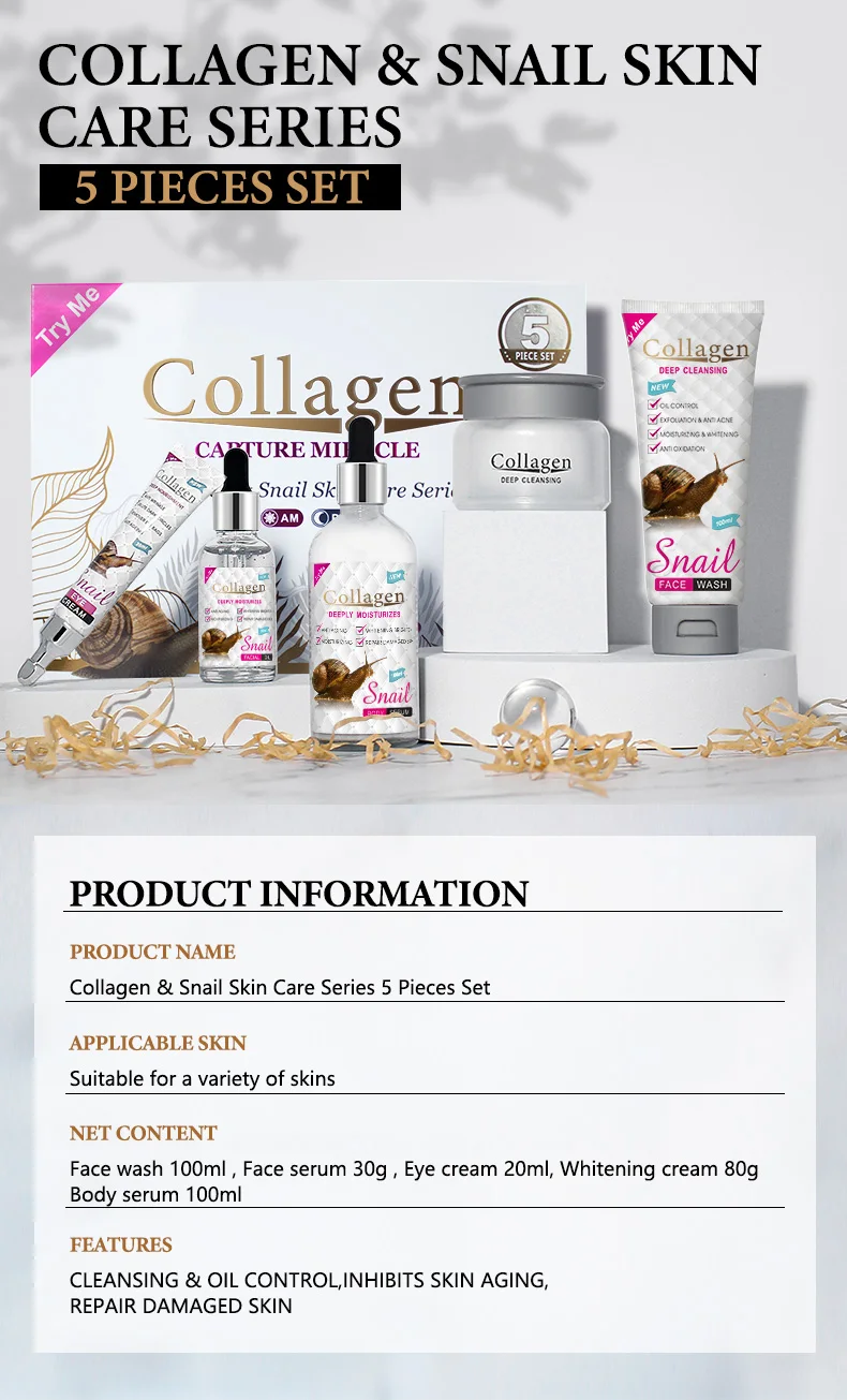 Peimei Women Beauty Kit - Anti-Aging Collagen & Snail Care