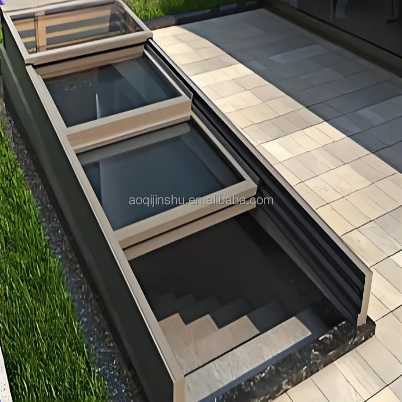 Folding sliding sunroof balcony Attic waterproof electric opening and ...