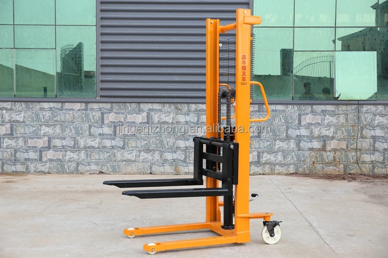 Hot Selling 2T Manual Pallet Stacker 1.6M Hydraulic Portable Forklift ...