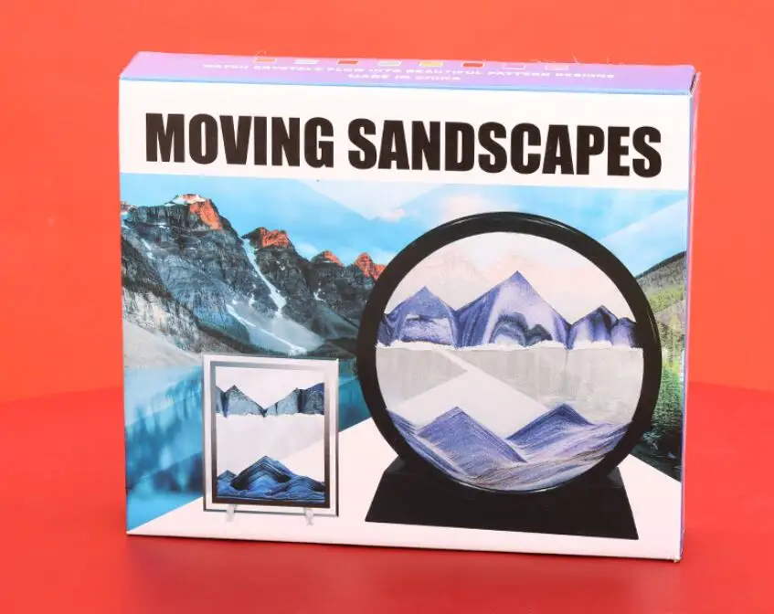 Moving Sand Art Decor 7 Inch Hourglass Sand Moving Sandscape Decorative ...