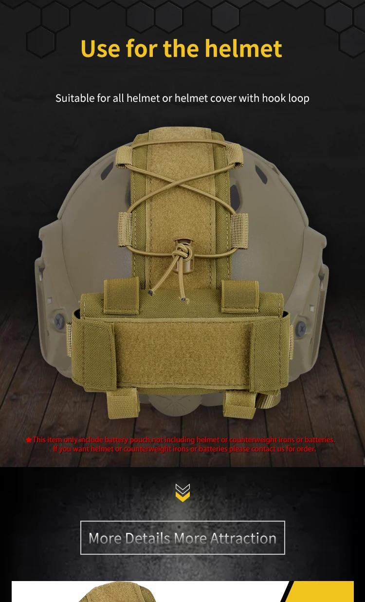 Actionunion Tactical Helmet Battery Bag Counterweight Pouch Helmet ...