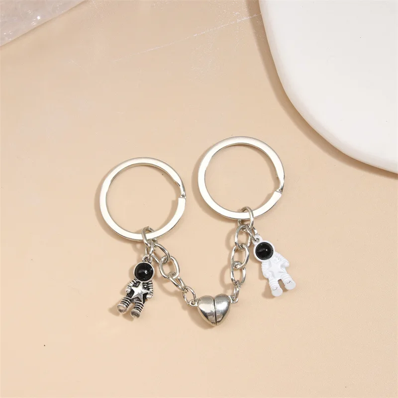 Custom Creative Anime Cute Cartoon Metal Key Ring Space Human Robot ...