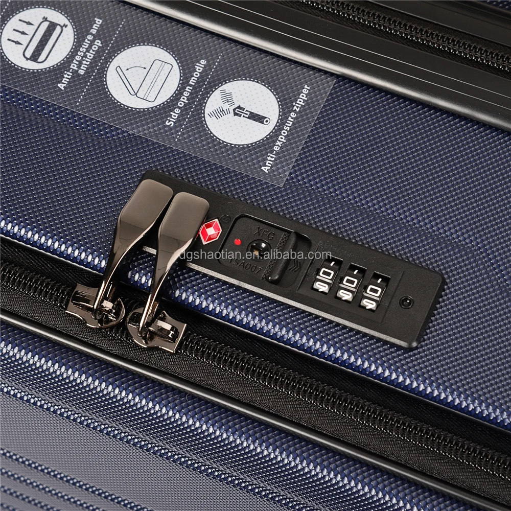 Pc Front Opening Suitcase 3 Piece Trolley Luggage Set Expandable Zipper ...