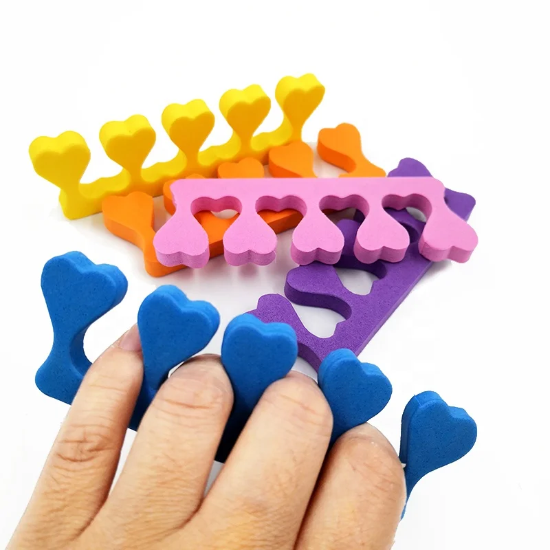 50 Pairs/pack Or 100 Pairs/pack Toe Eva Separator 5 Heart Shape Sponge ...