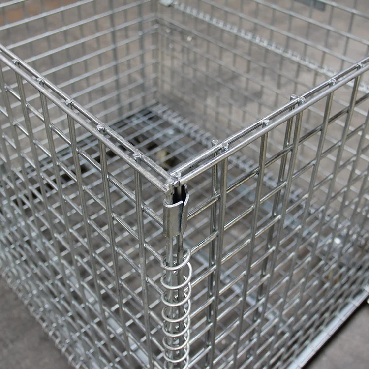 Hypacage Stackable Mesh Pallet Cages Wire Mesh Pallet Cage Metal Pallet ...