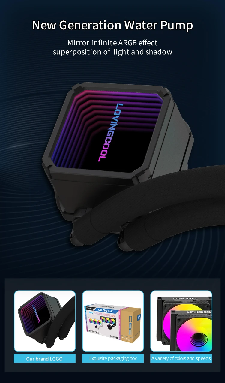 Lovingcool Liquid CPU Cooler - 120mm ARGB with Copper Radiator