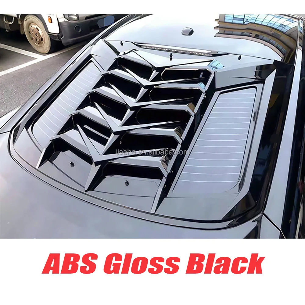 ABS Matte Black Carbon Look Gloss Black Car Decor Shutter
