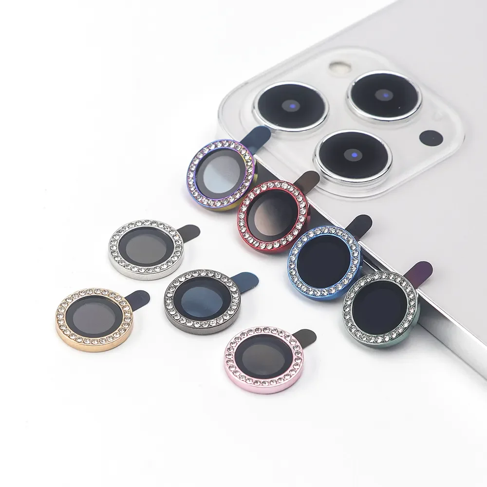 Diamond Bling Lens Protector For Iphone 12 Pro Hd Tempered Glass Camera ...