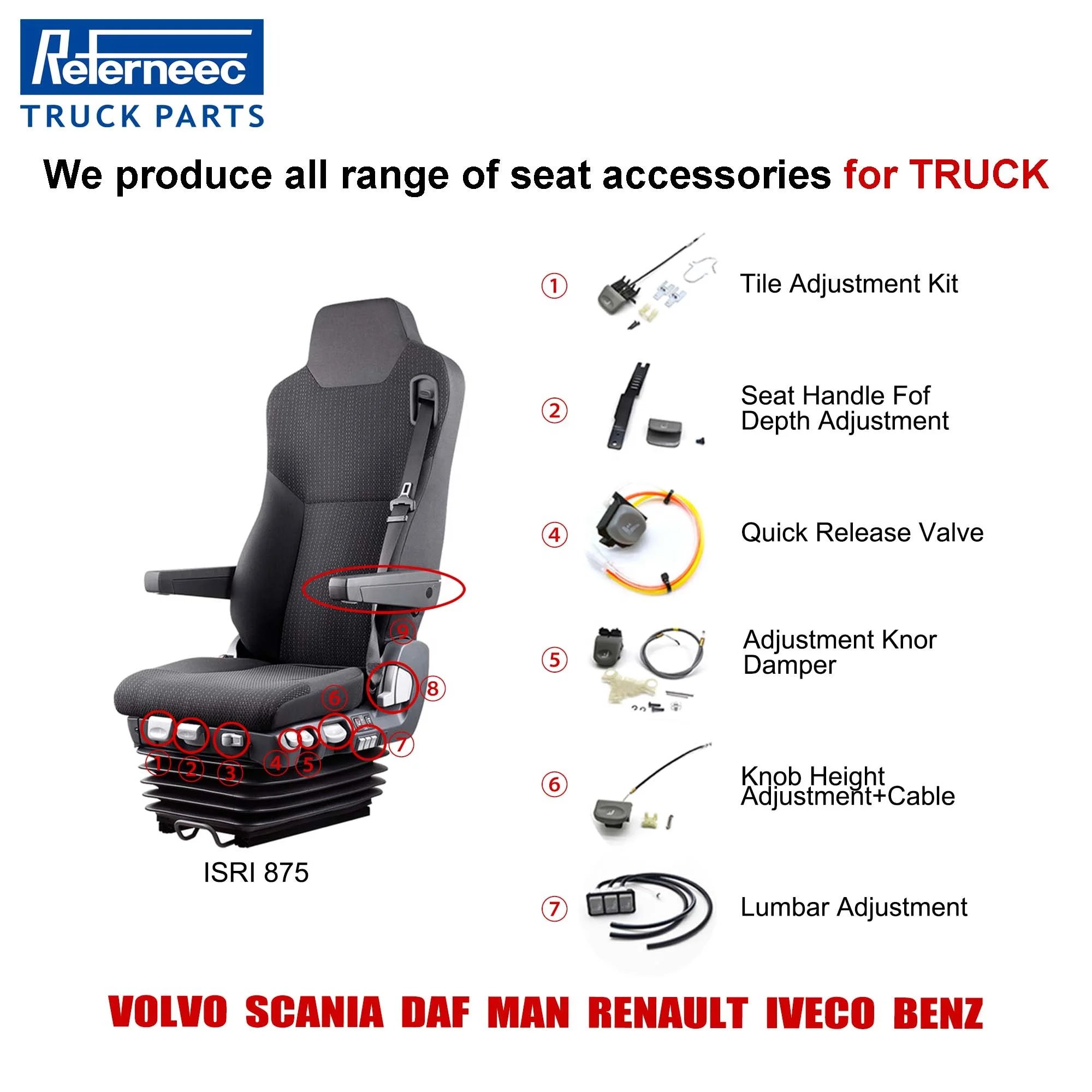 Alibaba.com: Truck Seat Repair Kits for VOLVO SCANIA IVECO MERCEDES ...