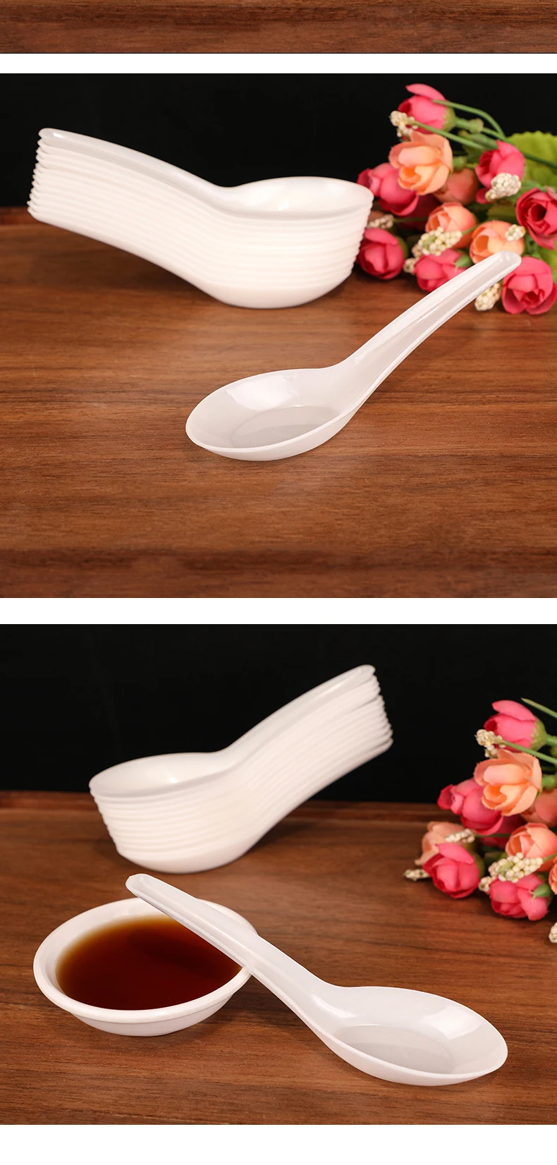 White Plastic Spoon,Prison Spoon Hospital Nursing Tableware Spoon ...