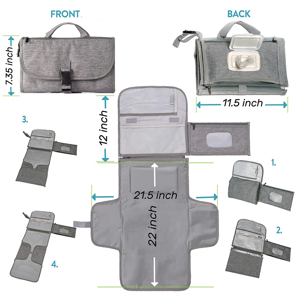 Oem Portable Foam Baby Diaper Changing Mat For Newborn Waterproof ...