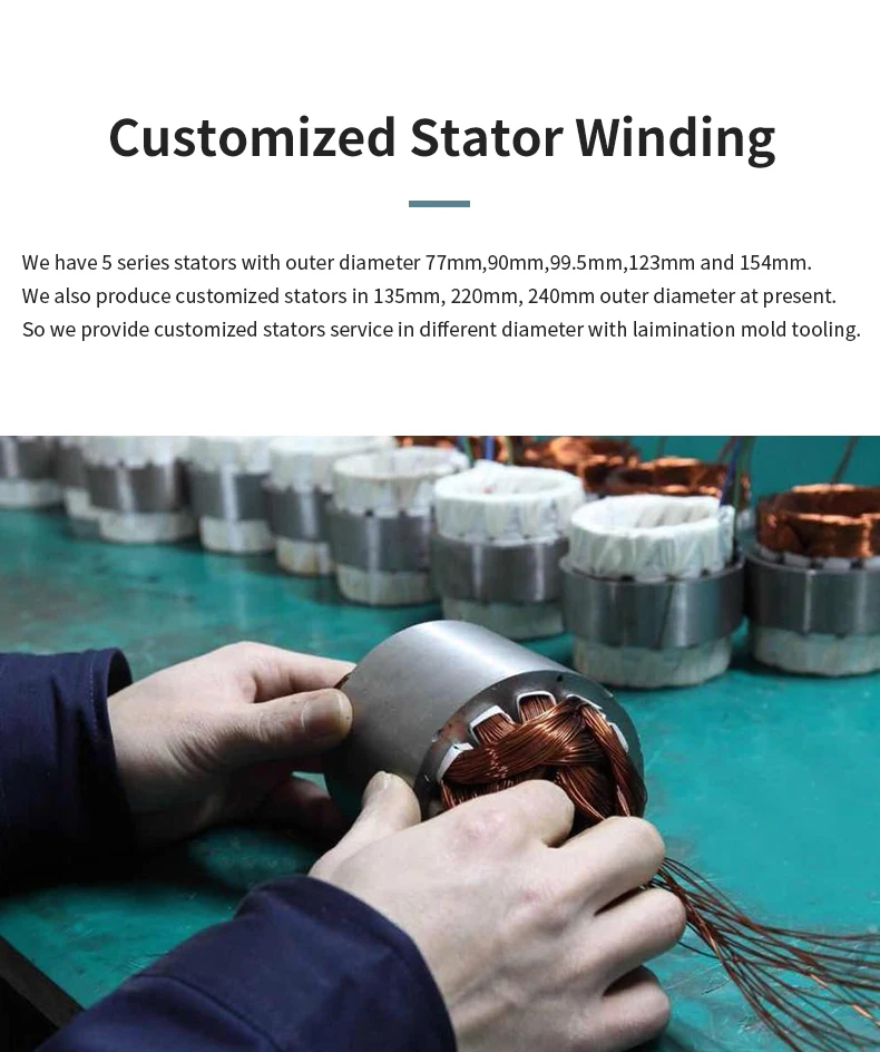 Custom Brushless DC Motor Windings - Stator & Rotor Assembly