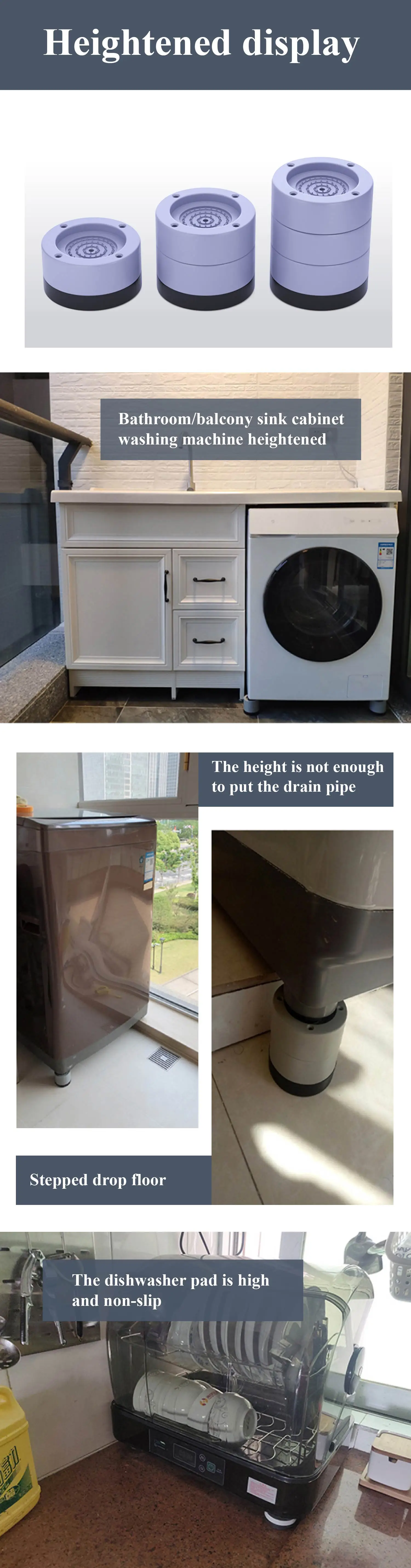 Universal Fixed Tripper Mat Bracket Anti Vibration Slip Washing Machine ...