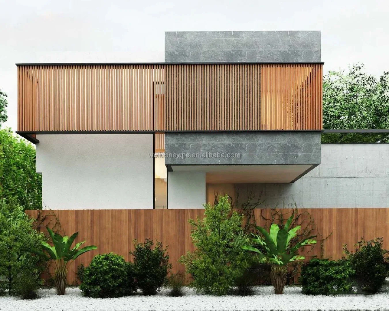 Outdoor Timber Tube Wpc Co-extrusion Tubes Building Material Outdoor ...