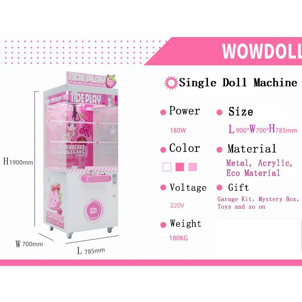 Dolls Catcher Games Machine Coin Operated Toy Arcade Crane Claw Machine ...
