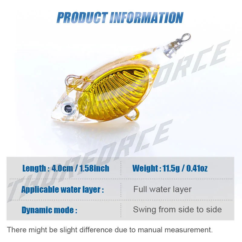 Thorforce New Design 40mm 11.5g Epoxy Resin Lure Epoxy Jigs Sinking Vib ...