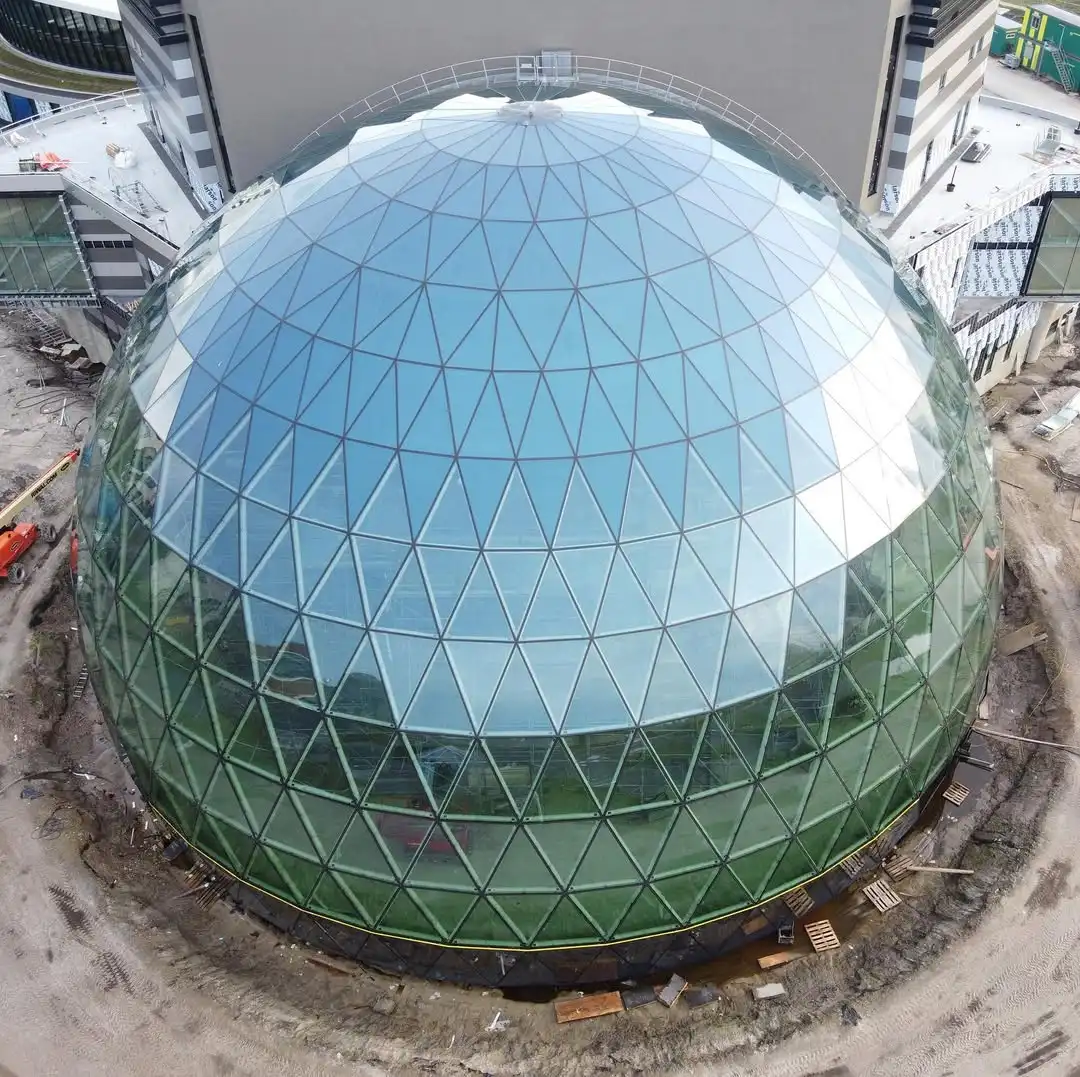 Dome Now Filled with Glass Panels and Sparkling Like a Gem Beautifully ...