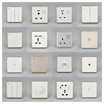Nice Design Uk Standard Single Socket Lighting Electrical Wall Switch ...
