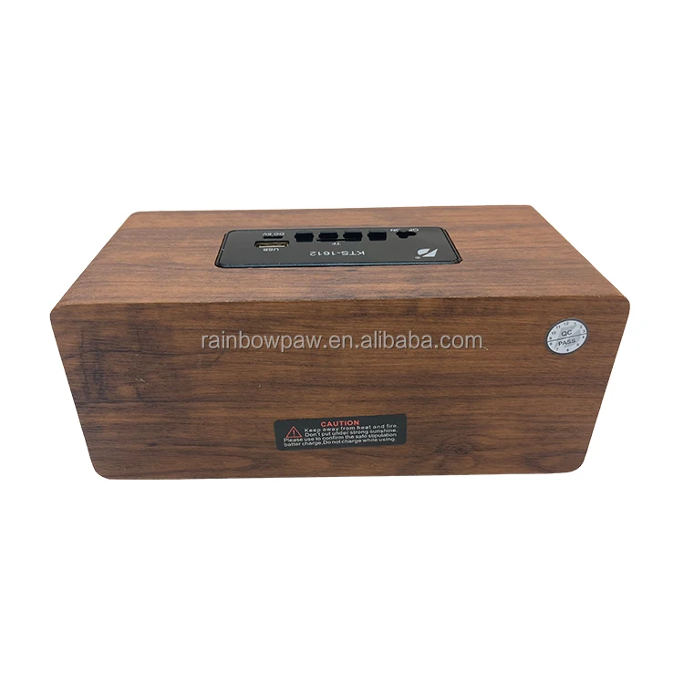 KTS Speaker KTS-1612 - Wireless Portable High Quality Wood Speaker