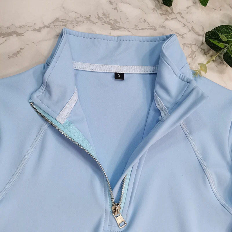 Wholesale Summer Blue Western Luxury Base Layers Equestrian Shirts ...