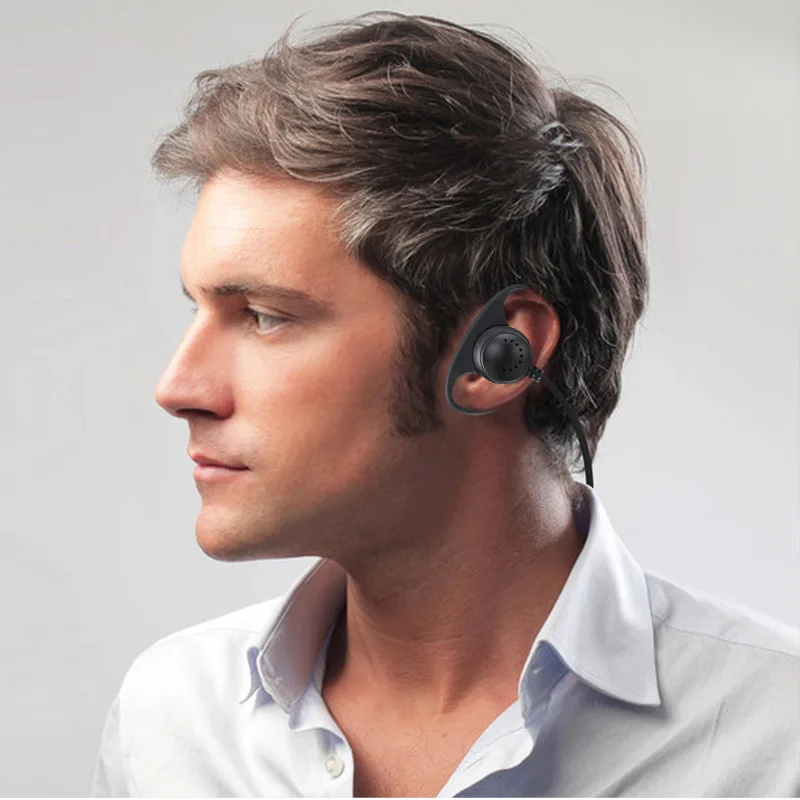 D-type Ear Loop Unilateral Teaching Language Earphones Wired Conference ...