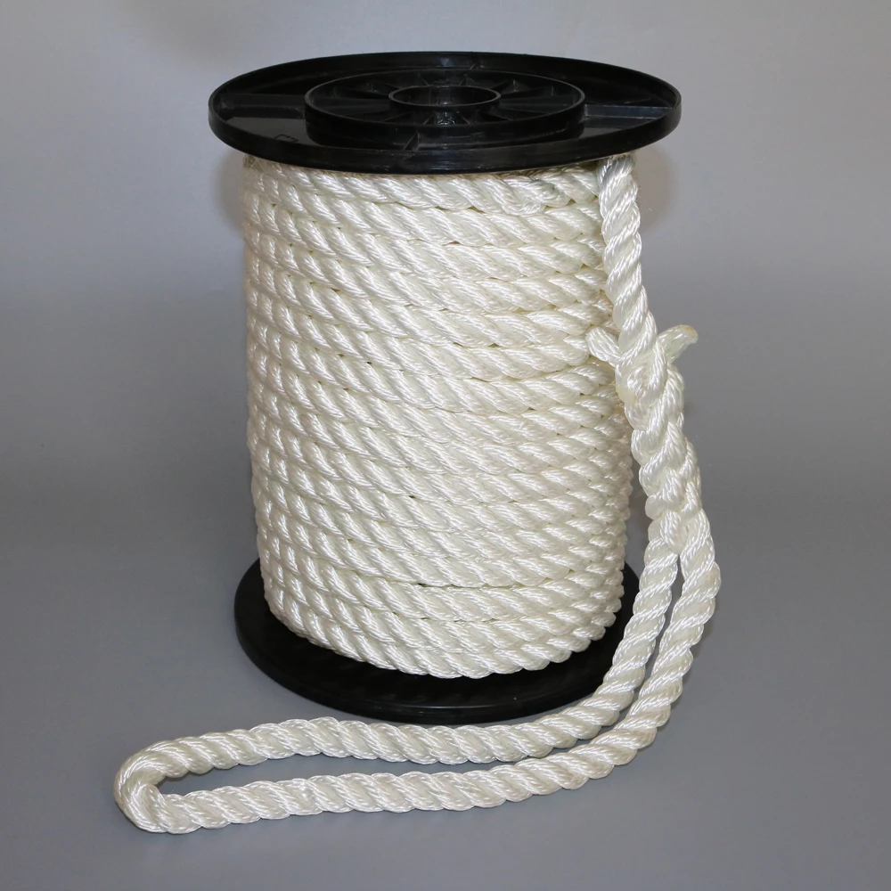 18 Mm 20 Mm 22 Mm White 3-strand Polypropylene Rope Cordage String With ...
