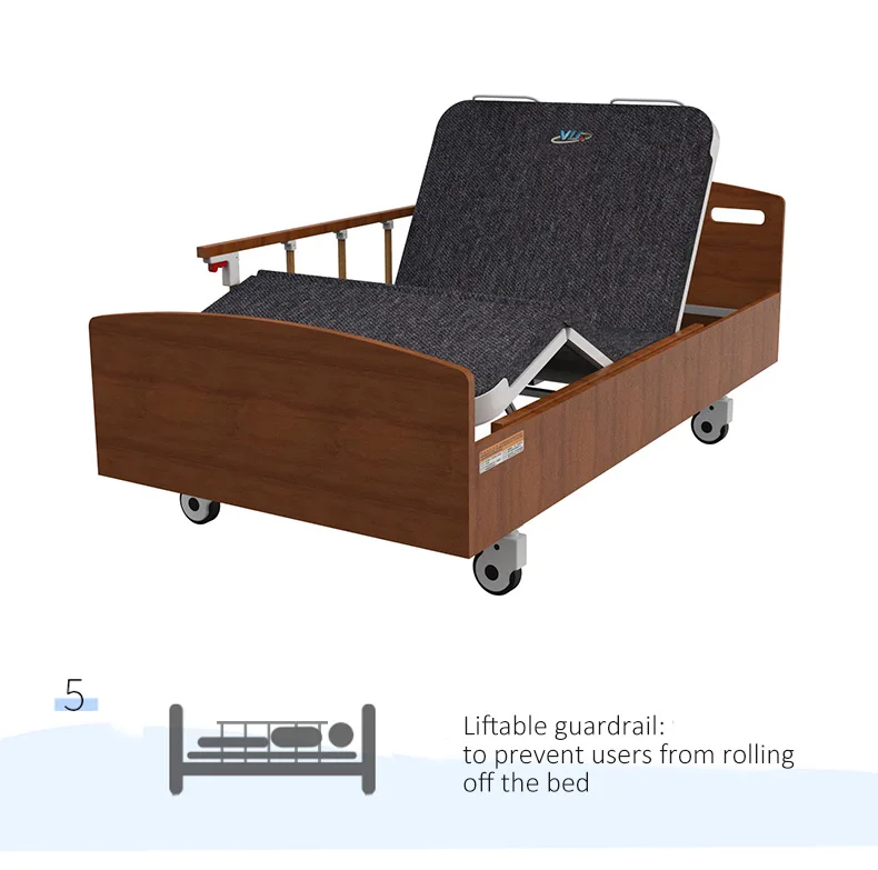 Vu Adjustable Medical Bed 2 Crank Hospital Bed Electric Medical Bed For ...