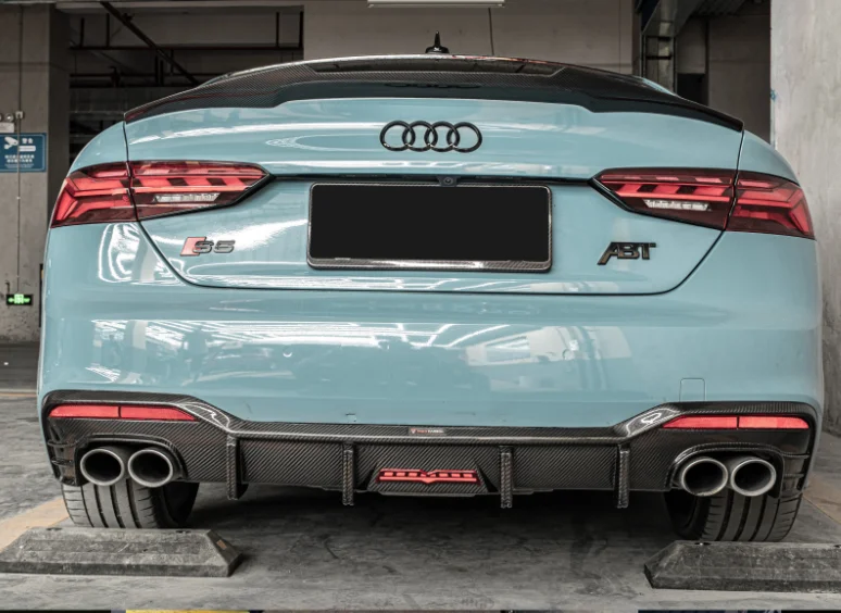 PSM Style Carbon Fiber Rear Spoiler Trunk Wing for Audi A5 S5 RS5 B9 ...