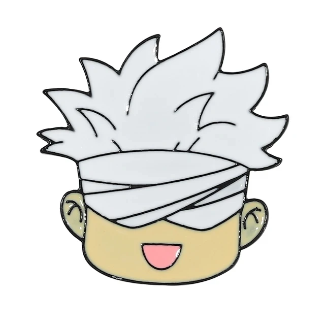 Jujutsu Kaisen Enamel Pins Gojo Satoru Eye Patch White Hair White Cats ...
