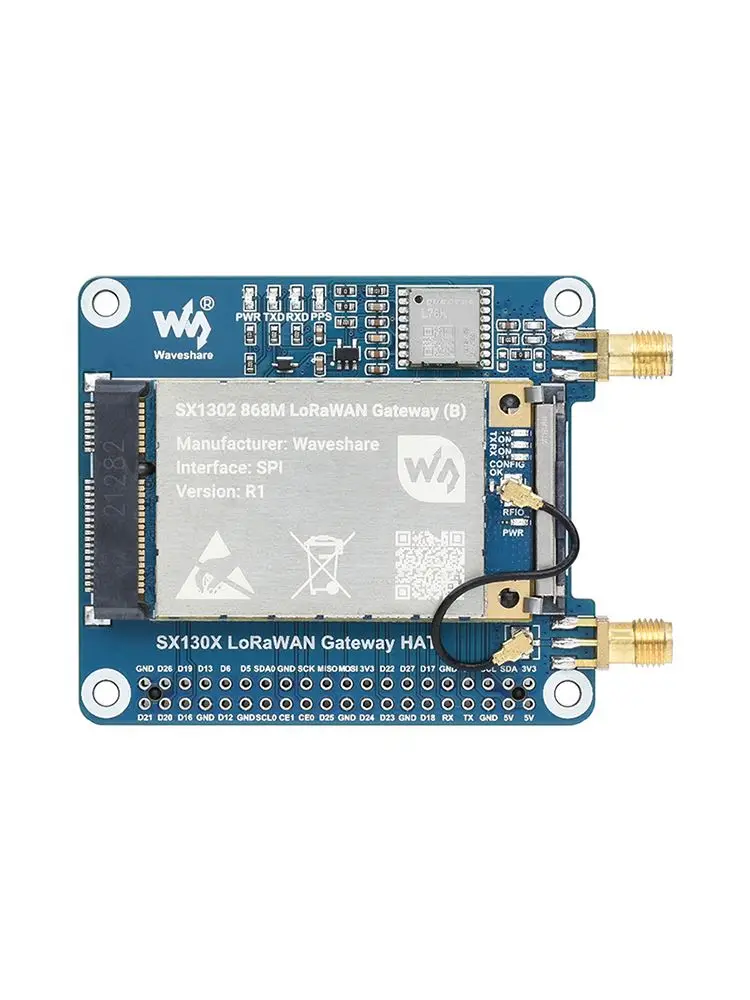 Waveshare Raspberry Pi 4th Generation LoRaWAN Gateway Module SX1303 ...