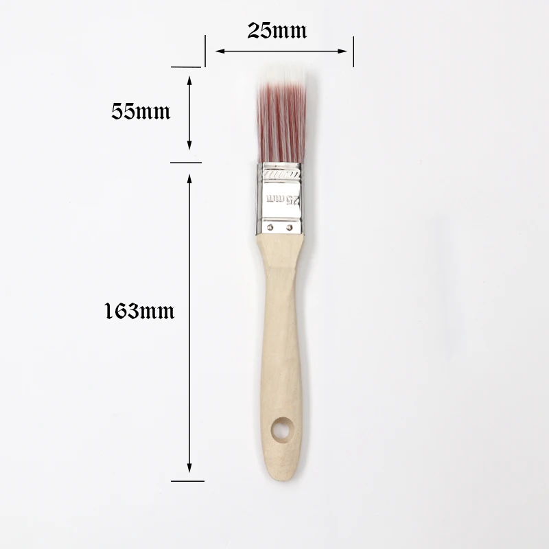 Synthetic Filament Custom Paint Brush Wooden Handle Bulk Nylon Paint ...