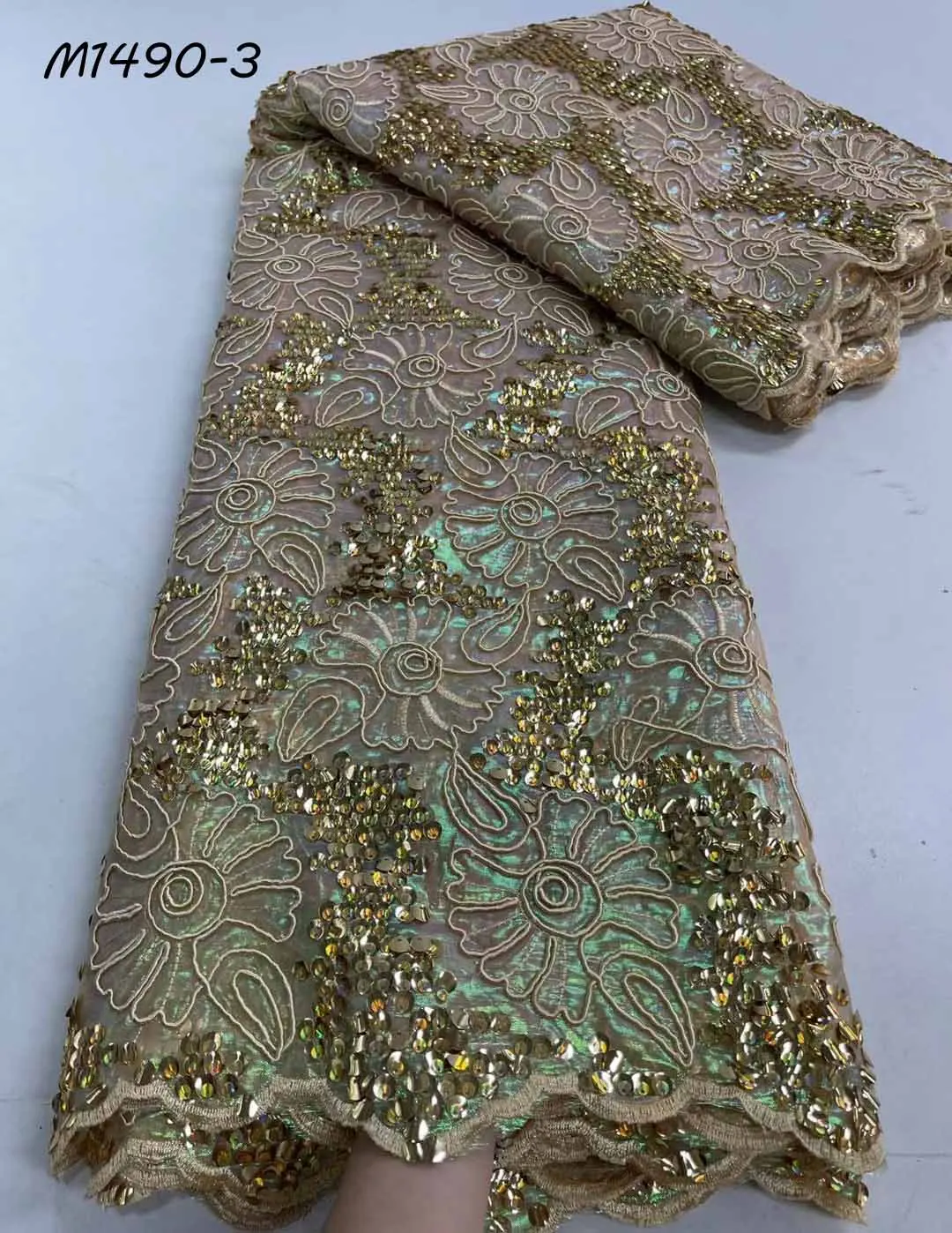Metallic Gold Lace Fabric