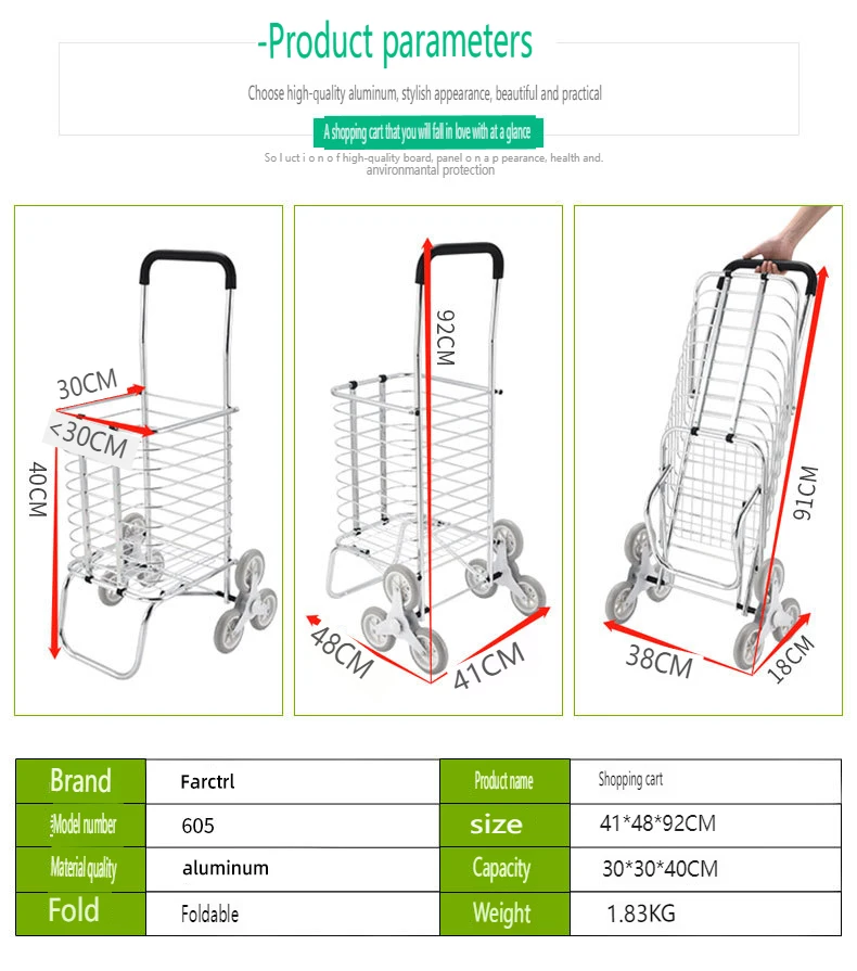 Wholesale Collapsible Metal Shopping Cart Lightweight and Convenient ...
