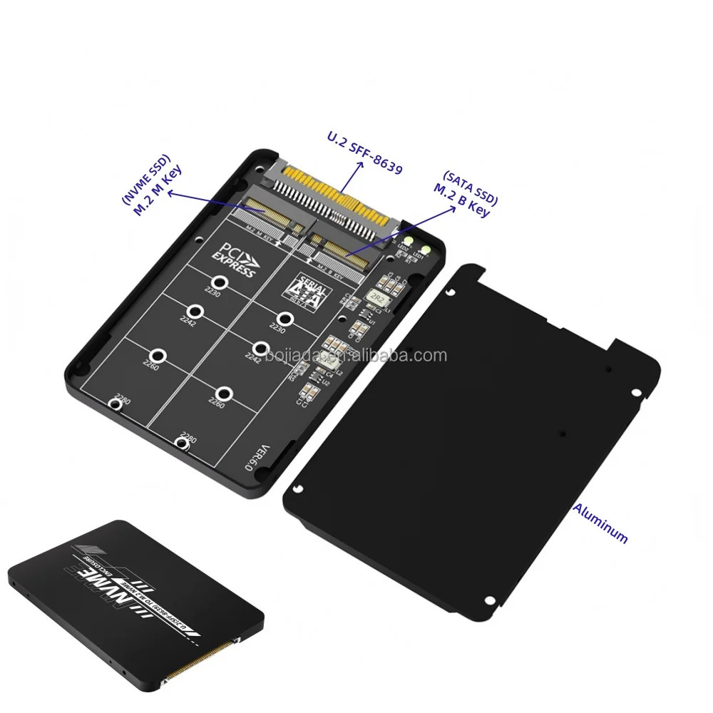 U.2 Sff-8639 U2 Connector To Ngff M.2 M-key Nvme & B-key Sata Converter ...