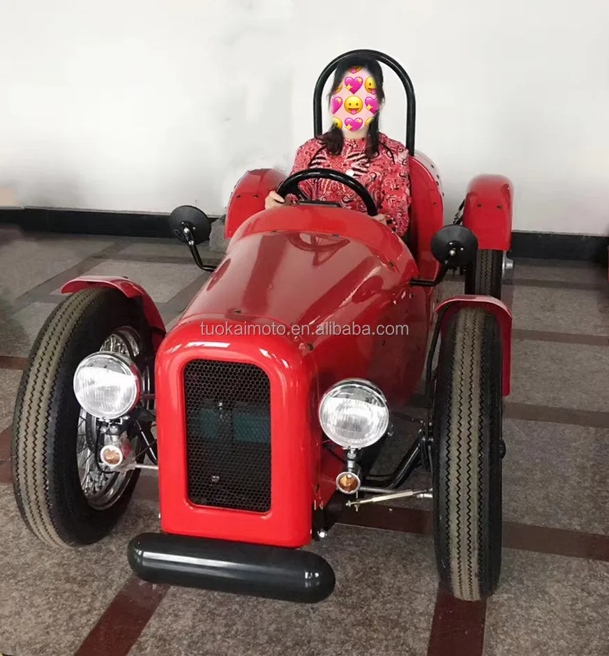 Classic Cars Gasoline 125cc Retro Racing Car - 17" Wheels