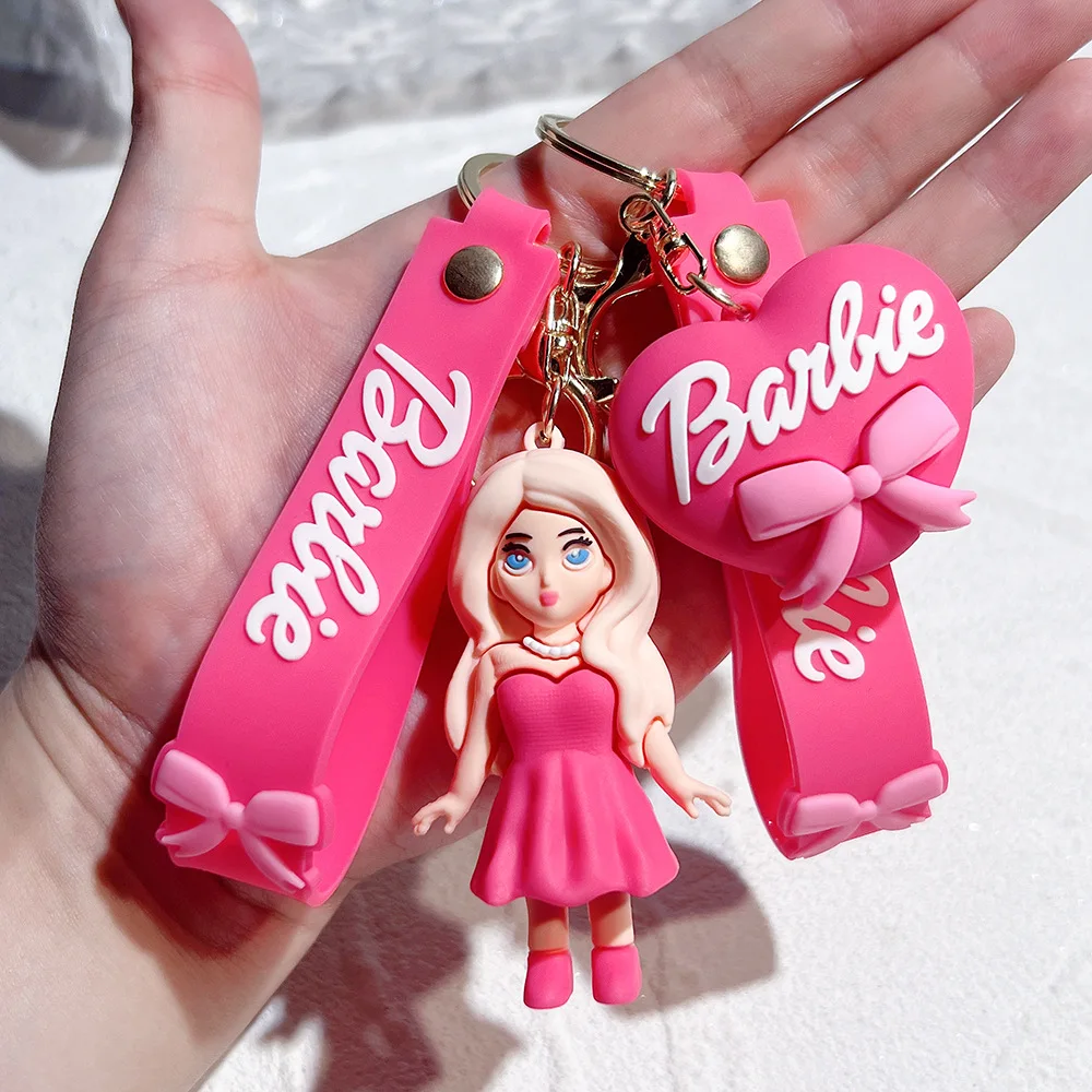 Girls Pink Barbie Zero Wallet Keychain Cute Barbie Pendant Barbie ...
