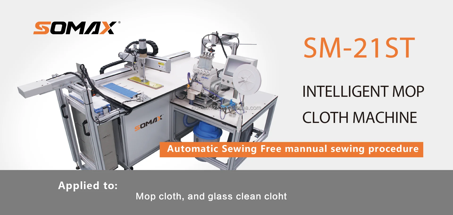 Famous Somax Band Sm-21st Intelligent Mop Cloth Sewing Machine ...