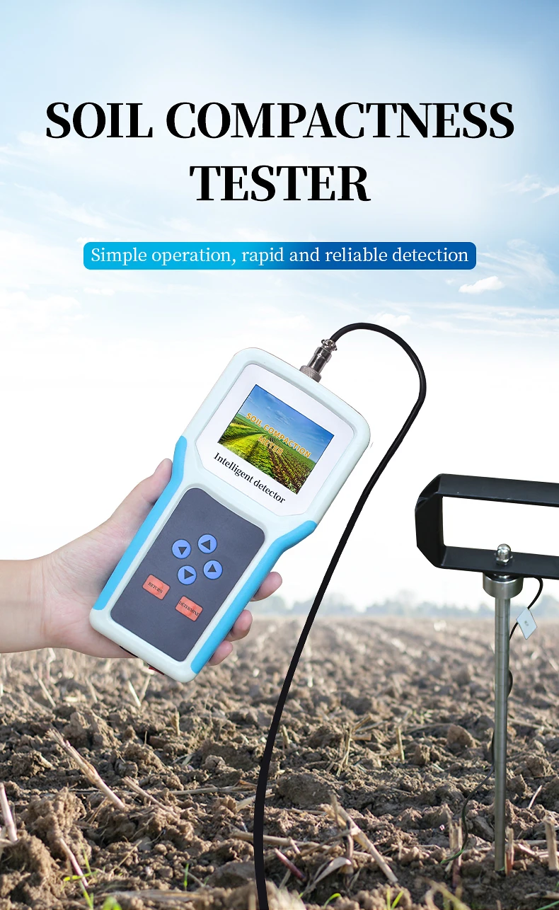 Portable Large Screen Digital Soil Hardness Tester Soil Firmness ...