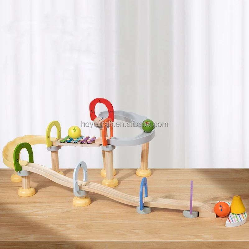 High Quality Wooden Marble Run Toy - Educational Fun