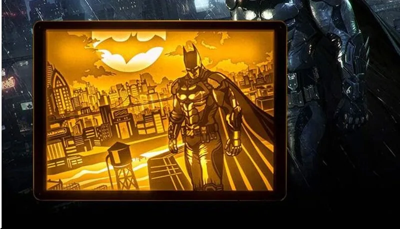 Genshin Impact Paper Craft Shadow Box Framed Battery Switch Button ...