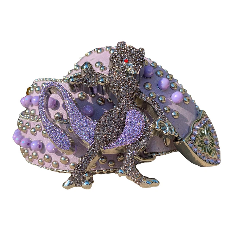 Custom Rhinestone Belt Buckle - Yogoo Metal Logo Design