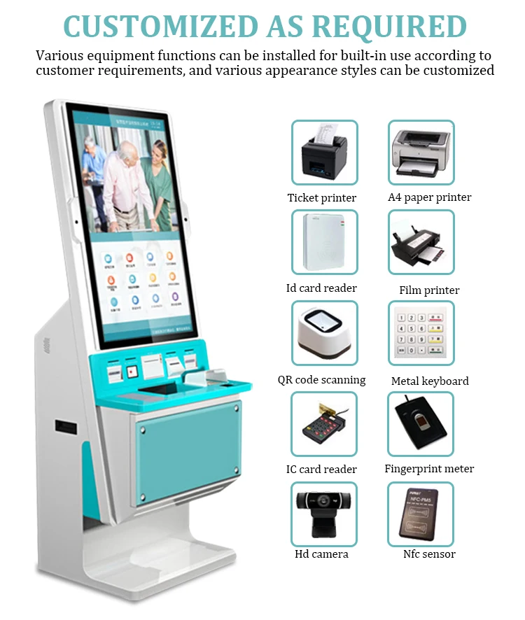 Xkr Bank,Hospital Automatic Queuing System Kiosk,Touch Screen Ticket ...