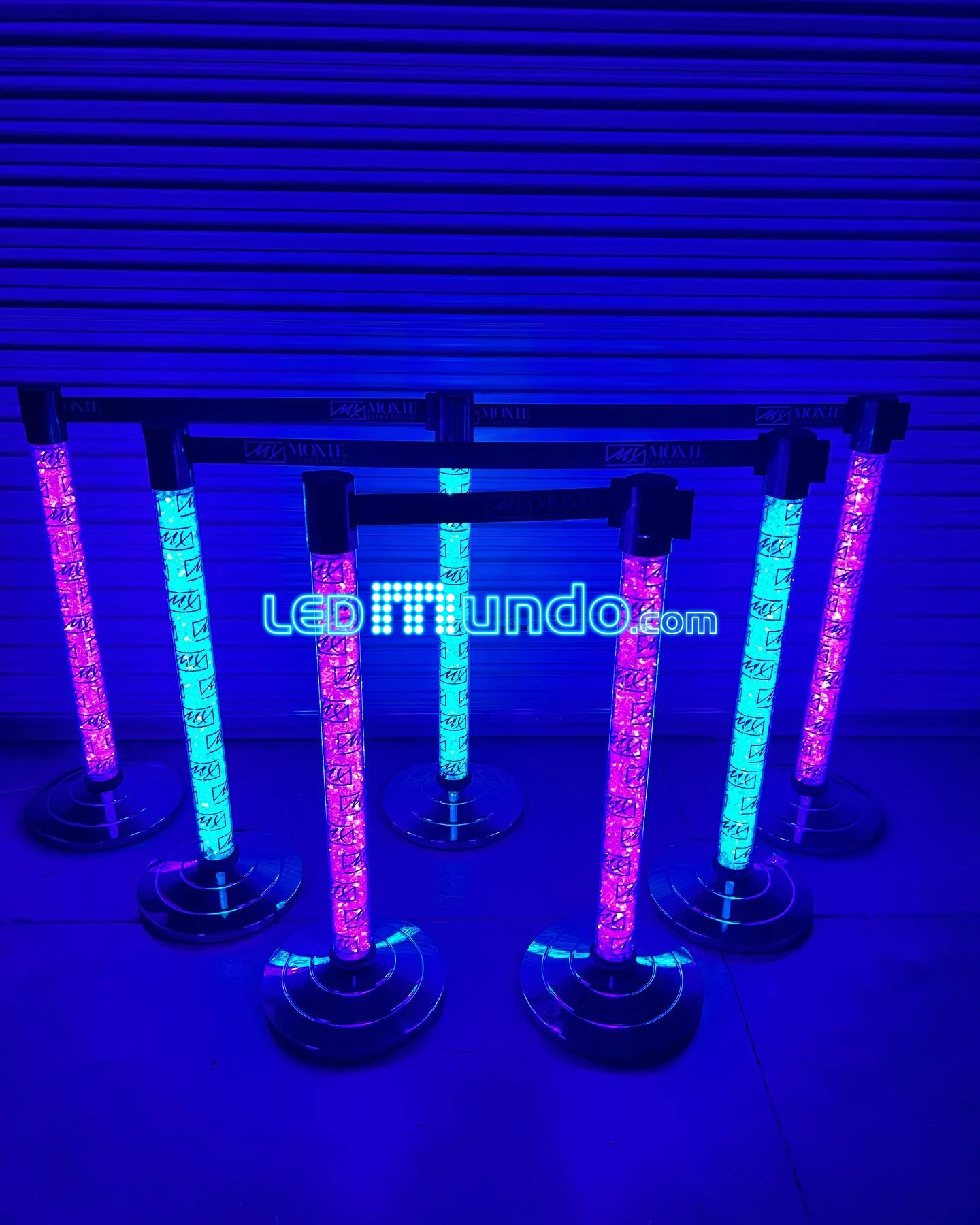 Transparent Led Stanchion Colorful Rgbw Led Light Stanchions Crowd ...